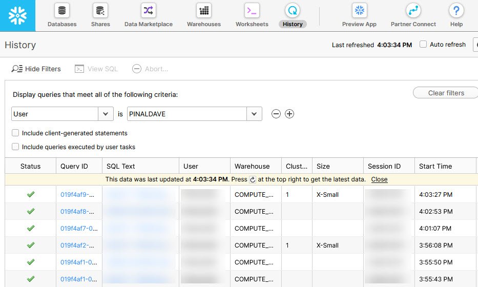 Snowflake Query Result From Cache Or Disk SQL Authority With Pinal Dave
