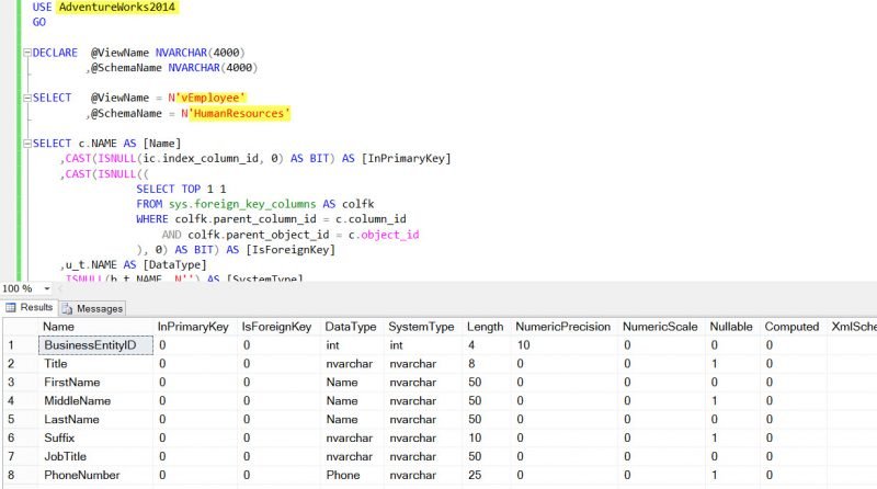 Interview Question Of The Week 004 List All Columns And Their Data Type For A View Sql