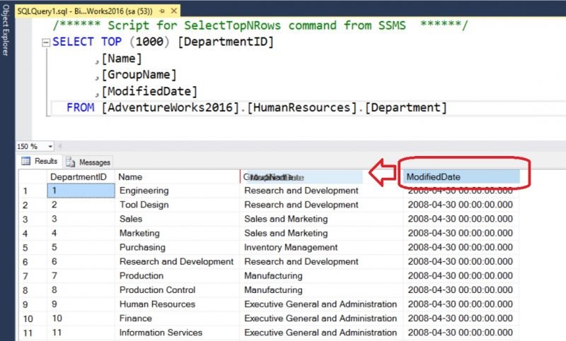 Sql Server Ssms Trick Switching Columns In Grid Output Sql
