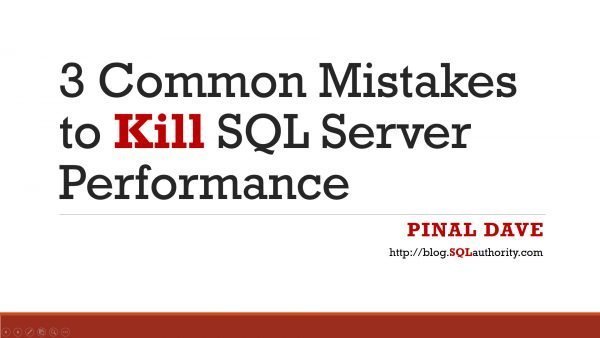 GroupBy Conference - 3 Common Mistakes to Kill SQL Server Performance ... GroupBy Conference - 3 Common Mistakes to Kill SQL Server Performance ...