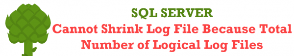 Sql Server Cannot Shrink Log File Because Total Number Of Logical Log Files Sql Authority