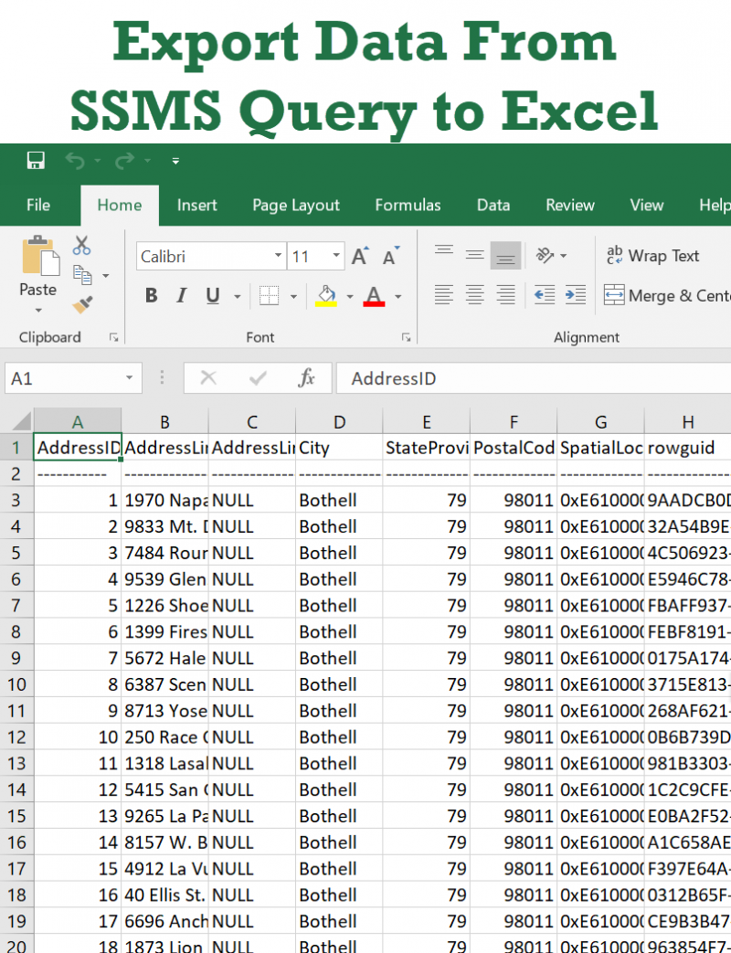 SQL SERVER Export Data From SSMS Query To Excel SQL Authority With