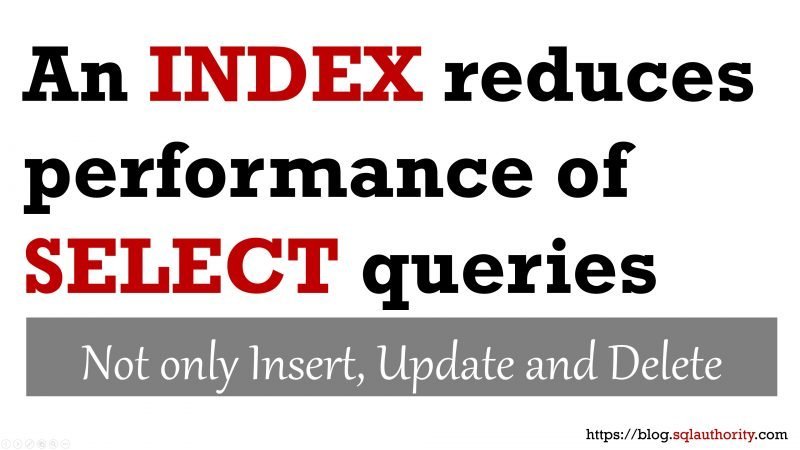 Sql Server An Index Reduces Performance Of Select Queries Sql