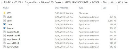 Sql Server Natively Compiled Stored Procedures And Location Of 8591