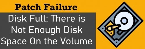 SQL SERVER - Patch Failure - Disk Full: There is Not Enough Disk Space On the Volume - SQL ...
