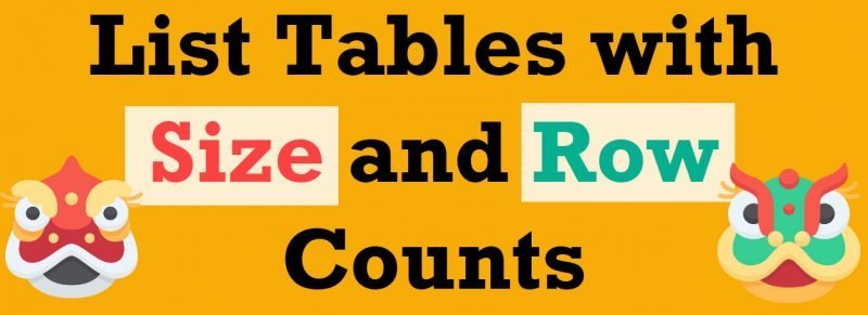 SQL SERVER List Tables With Size And Row Counts SQL Authority With 