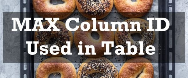 SQL SERVER MAX Column ID Used In Table SQL Authority With Pinal Dave