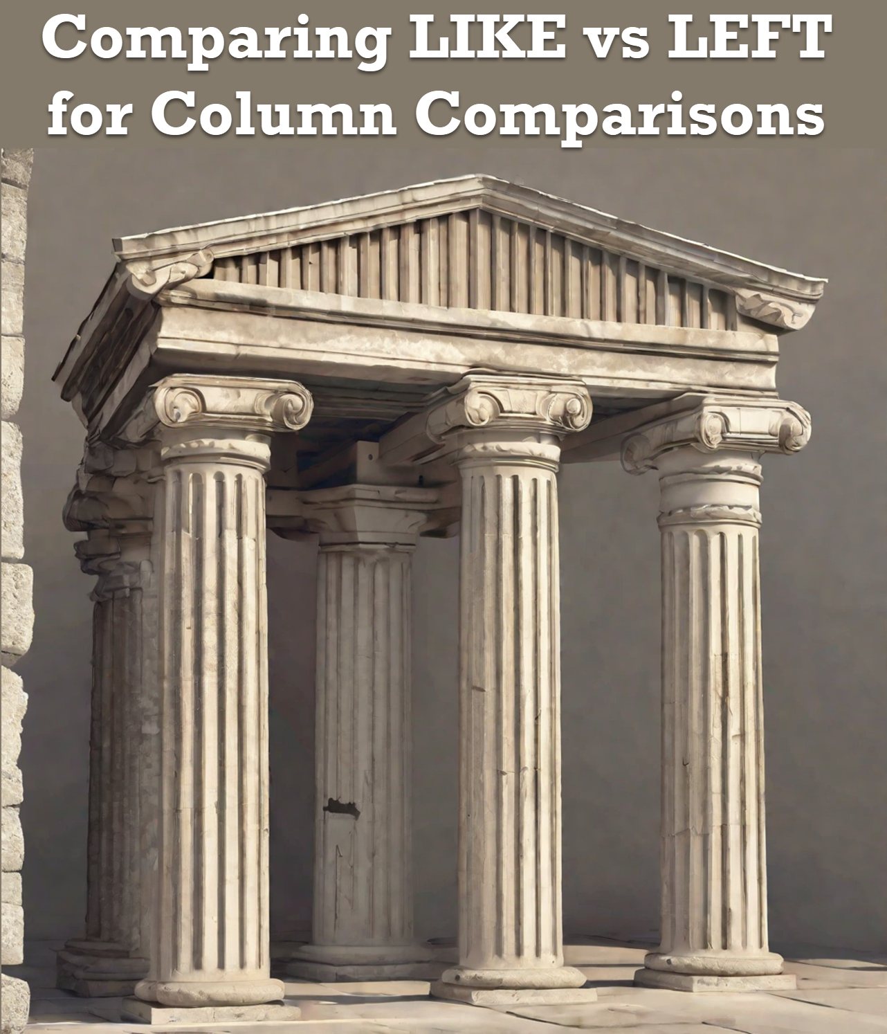 SQL SERVER Comparing LIKE Vs LEFT For Column Comparisons SQL